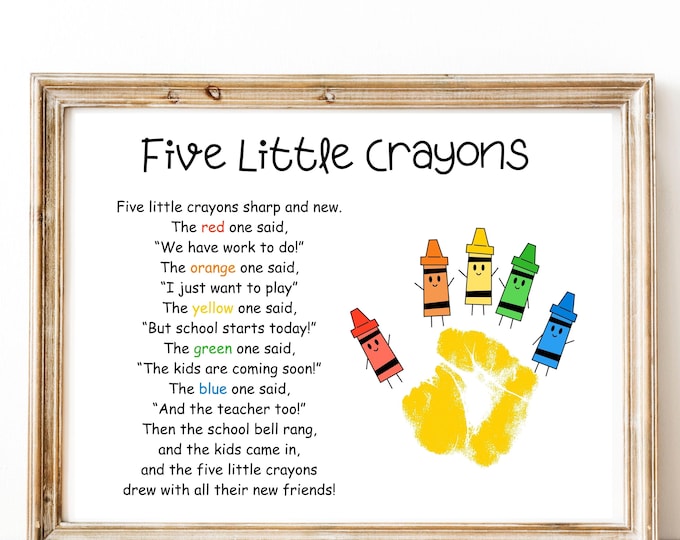 First Day of School Handprint Art, 2025 Back to School Craft, Printable ...