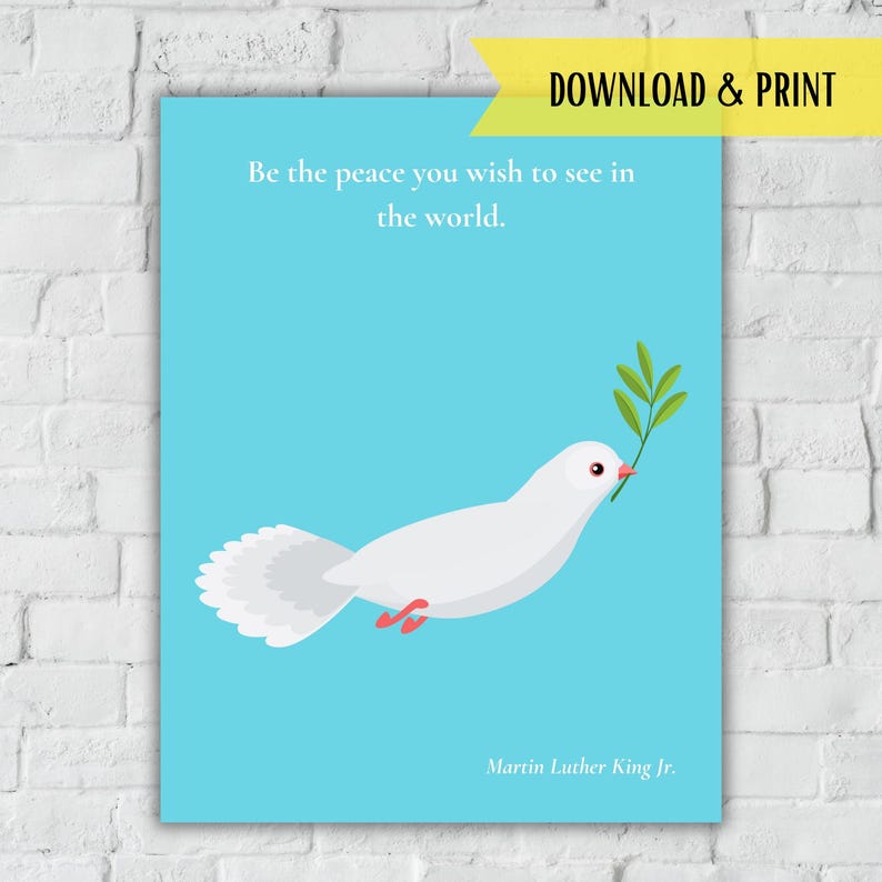 Day of Peace Handprint Art, Martin Luther King Jr Activities for Kids ...