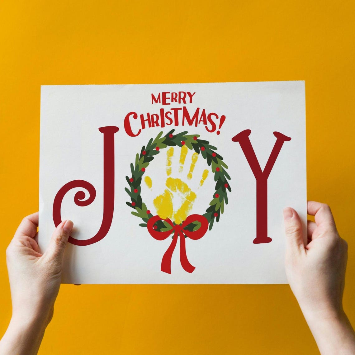 Christmas JOY Handprint Craft: Printable Holiday Activity, Instant ...