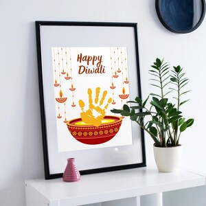 Diwali Handprint Craft for Kids, Printable Diwali Activity, Festival of ...