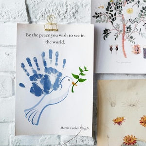 Martin Luther King Jr Art Project, Peace Dove Handprint Art, MLK Day ...