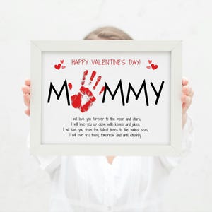 Valentines Day Poem for Mom, Mommy Love Handprint Art, Preschool ...