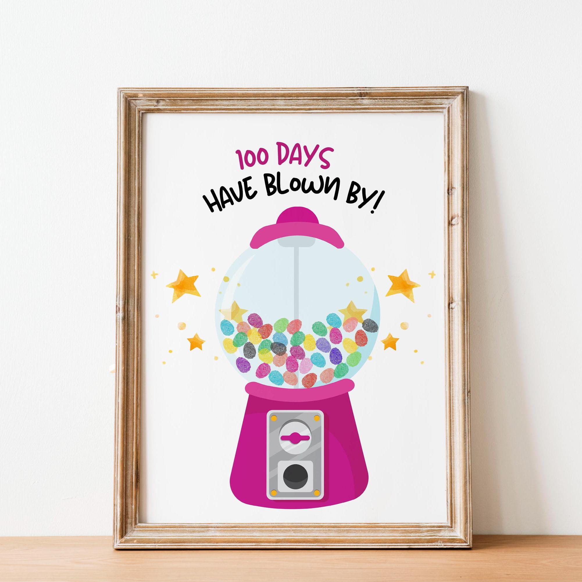 100 Days of School Fingerprint Art, 100 Days Have Blown By, Classroom ...