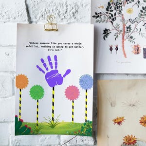 Truffula Trees Handprint Art, Dr. Seuss Week Craft, the Lorax Tree ...