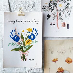 Grandparents Day Gift, Printable Handprint Activity, Happy Grandparents ...