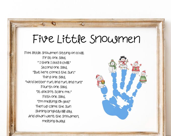 Christmas Mitten Poem Handprint Craft: Printable Winter Keepsake ...