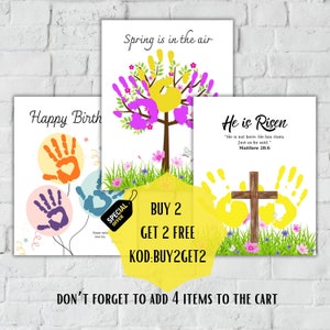 Grandparents Day Gift, Printable Handprint Activity, Happy Grandparents ...