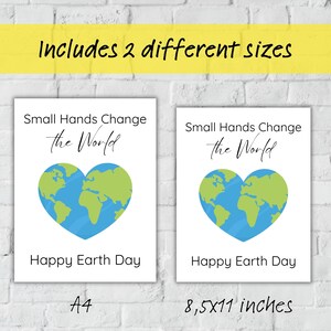 Earth Day Handprint Art, Small Hands Change the World, Save the Planet ...
