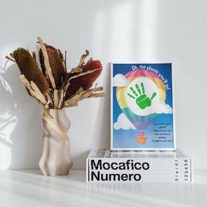 Oh the Places You'll Go Handprint Art, Dr Seuss Birthday Craft, Hot Air ...