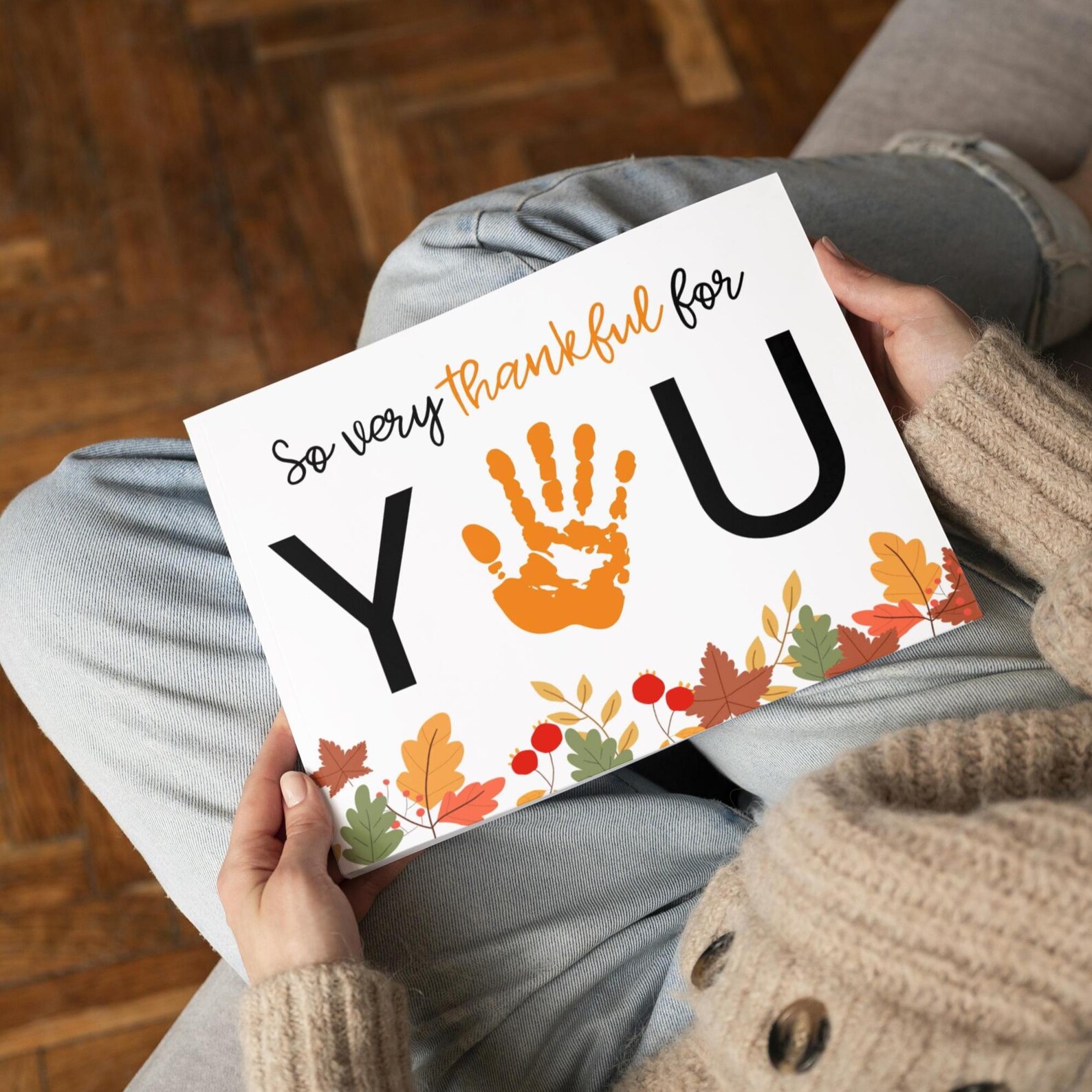 Thanksgiving Handprint Craft, Thankful for You, Printable Thanksgiving ...
