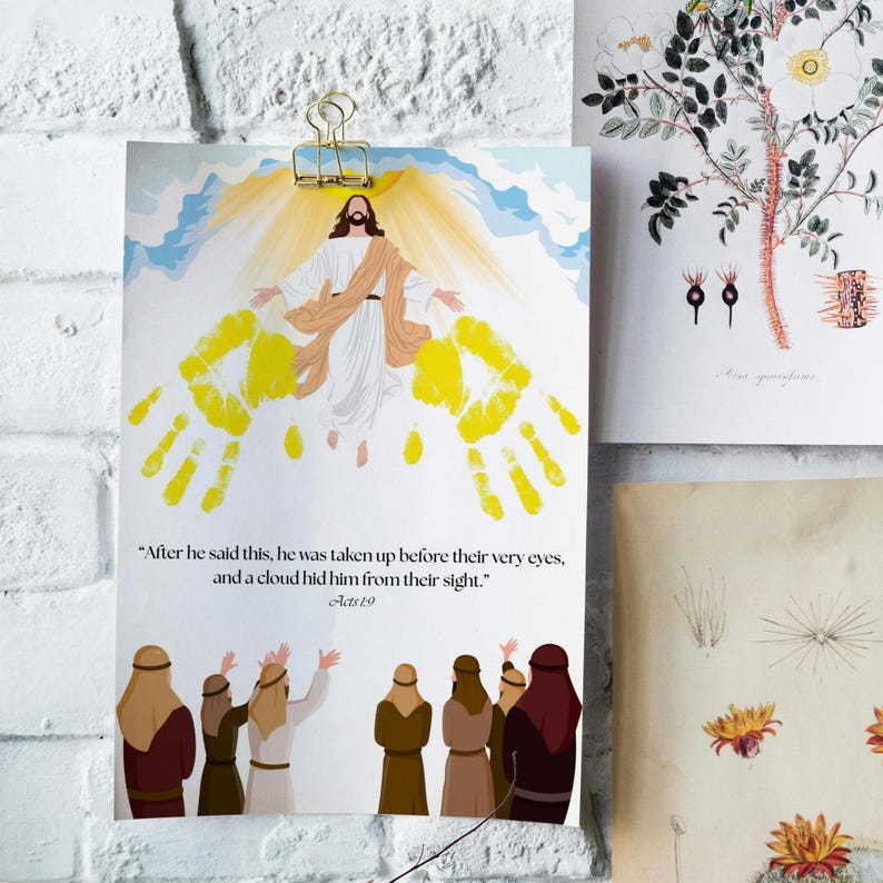 Ascension Day Handprint Craft, Jesus Ascension Printable, Christian ...
