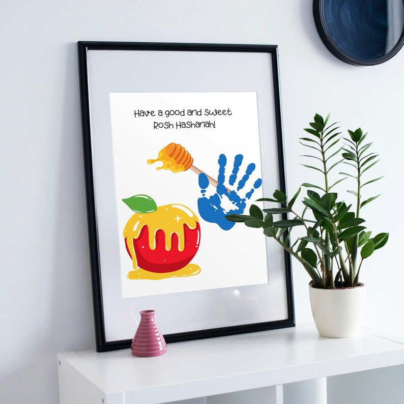 Rosh Hashanah Handprint Craft, Printable Shana Tova Handprint Art, Rosh ...