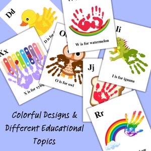 Alphabet Handprint Craft, Printable Alphabet Book, ABC Craft for Kids ...