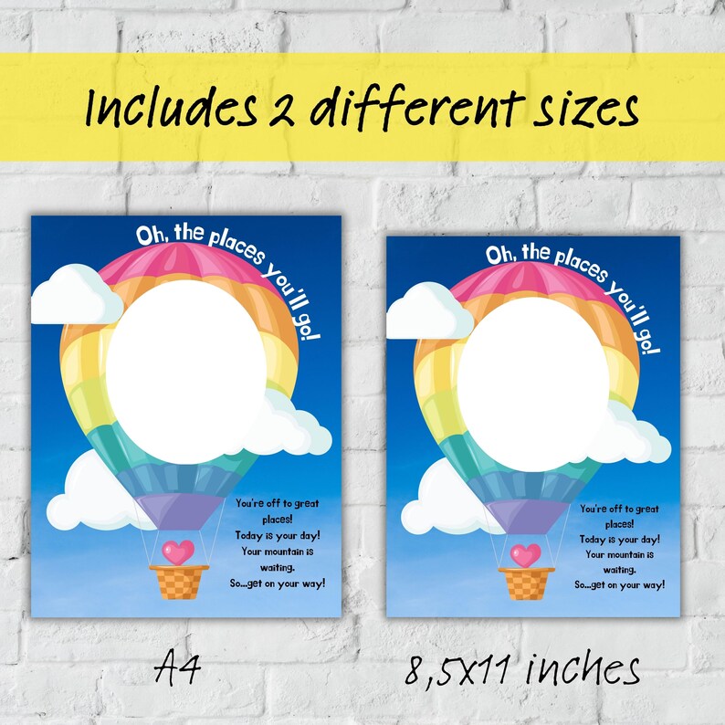 Oh the Places You'll Go Handprint Art, Dr Seuss Birthday Craft, Hot Air ...