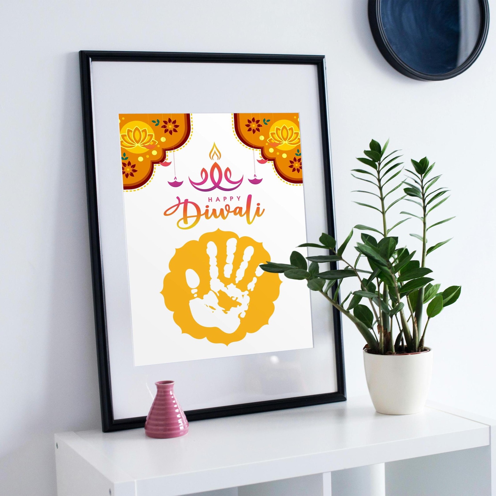 Diwali Handprint Craft for Kids, Printable Diwali Activity, Festival of ...