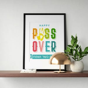 Passover 2025 Handprint Art, Happy Passover Craft, Hebrew Activity for ...