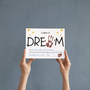 Martin Luther King Jr Art Project, I Have a Dream Handprint Art, MLK ...