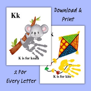 Alphabet Handprint Craft, Printable Alphabet Book, ABC Craft for Kids ...
