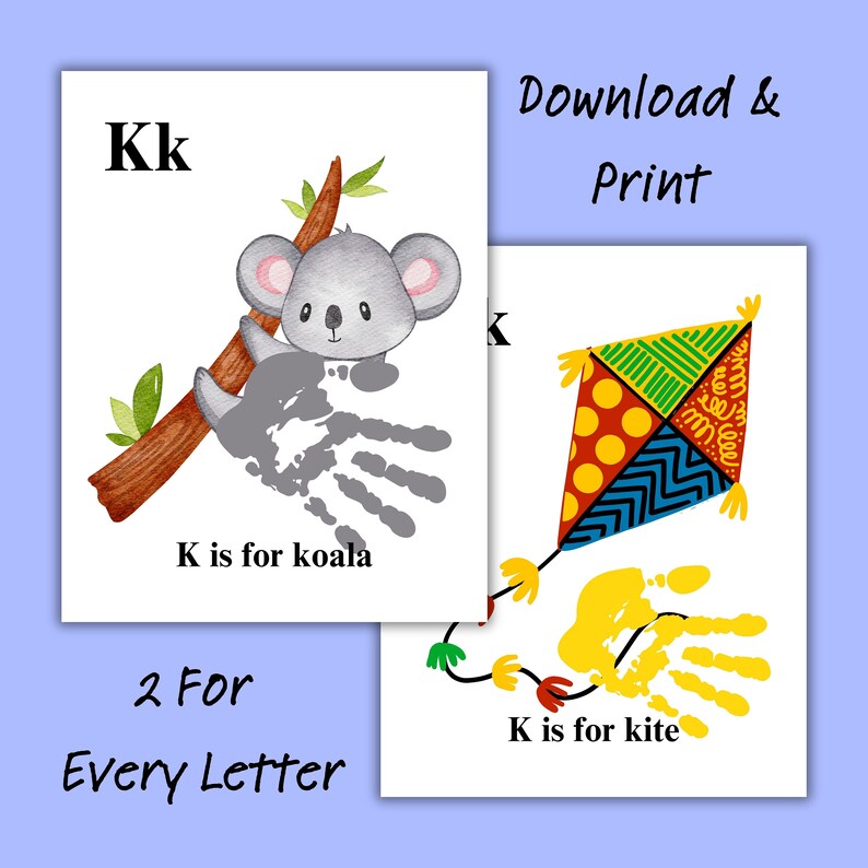 Alphabet Handprint Craft, Printable Alphabet Book, ABC Craft for Kids ...