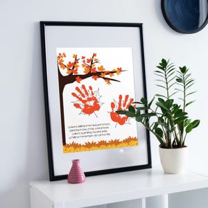 Falling Leaves Handprint Craft, Printable Autumn Activity, Fall ...