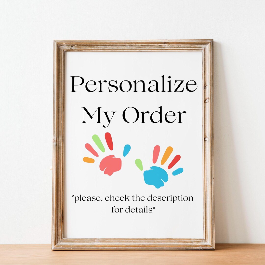 Personalize My Order, Edit My Template for Me, Add on Listing, Special ...