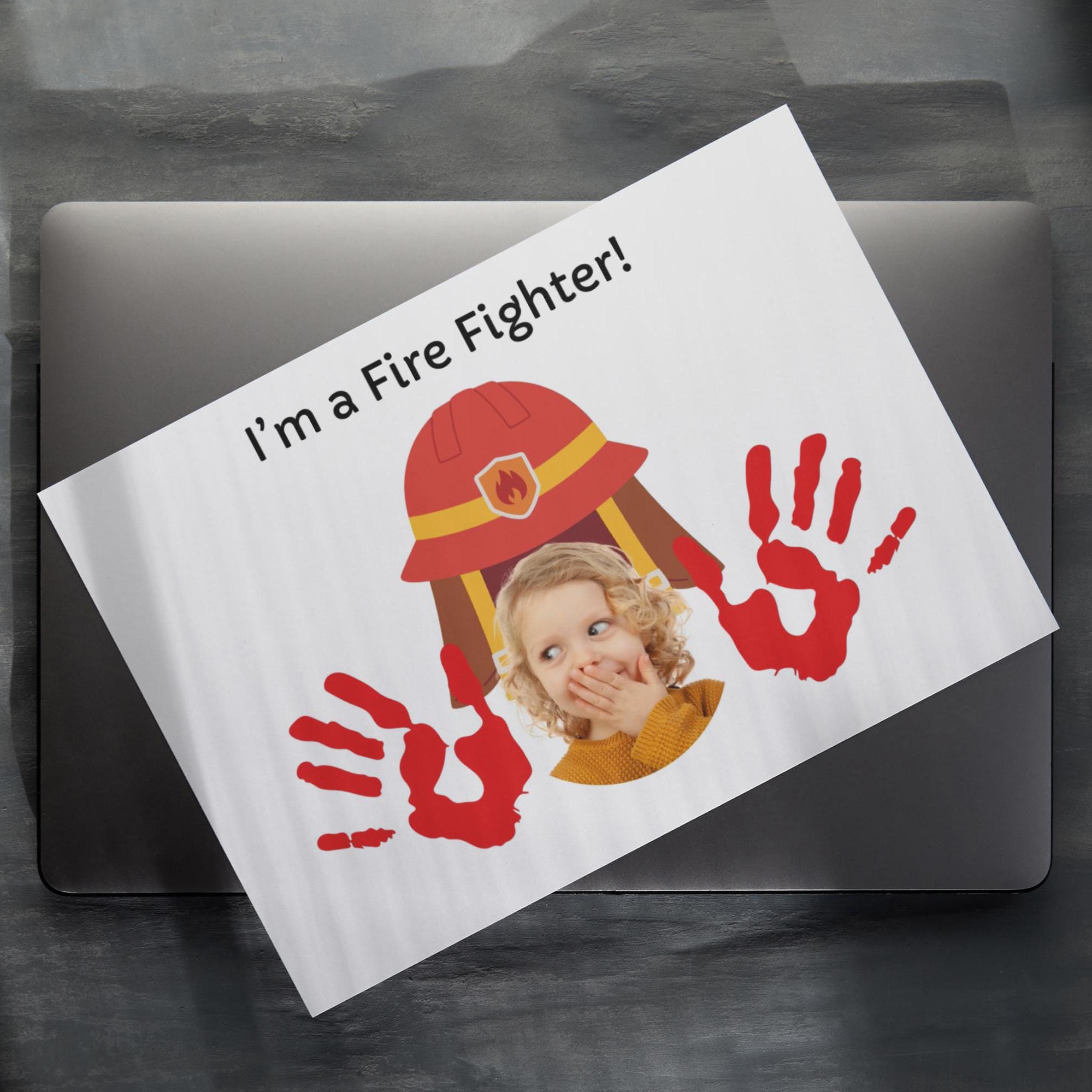 Firefighter Handprint Activity for Kids, Fire Safety Prevention Week ...