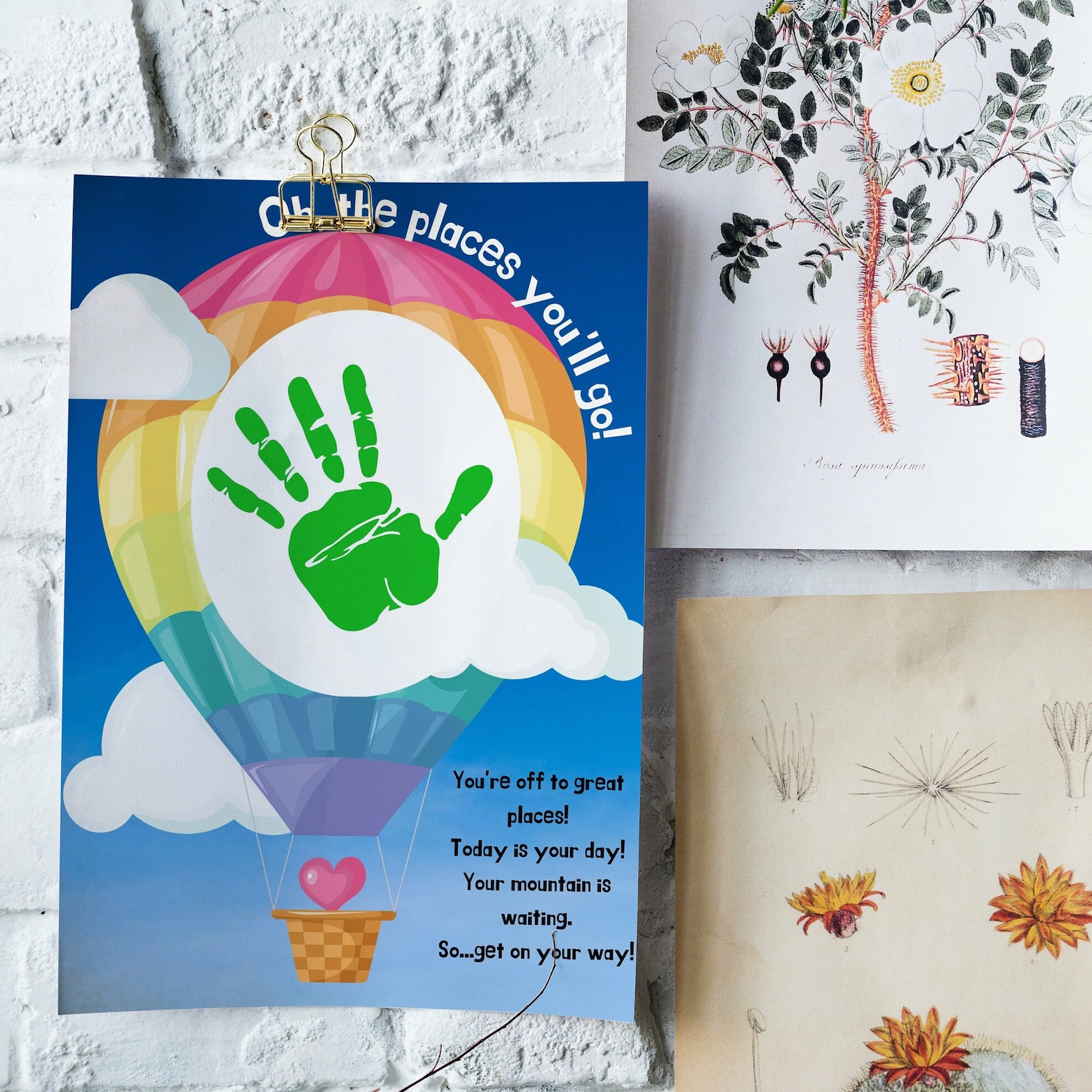 Oh the Places You'll Go Handprint Art, Dr Seuss Poem Activity, Read ...