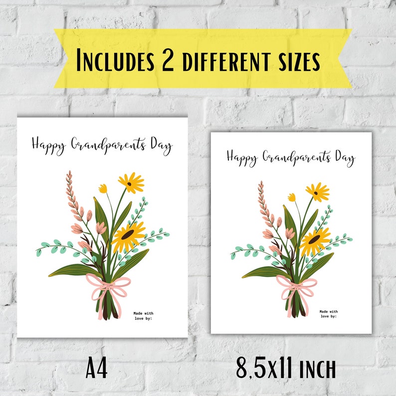 Grandparents Day Gift, Printable Handprint Activity, Happy Grandparents ...