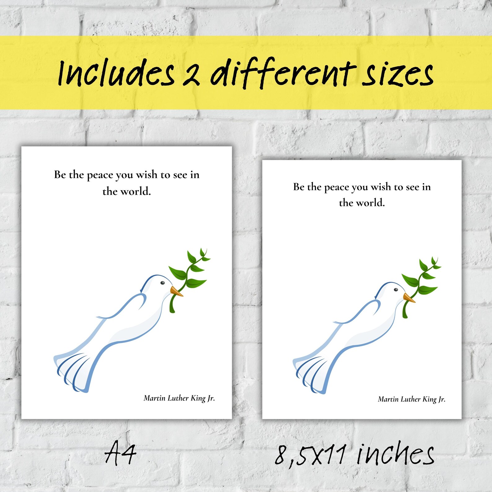 Martin Luther King Jr Art Project: Peace Dove Handprint Art, MLK Day ...