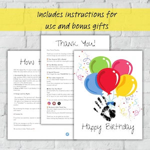 Construction Handprint Art, Birthday Gift for Dad, Printable Card From ...