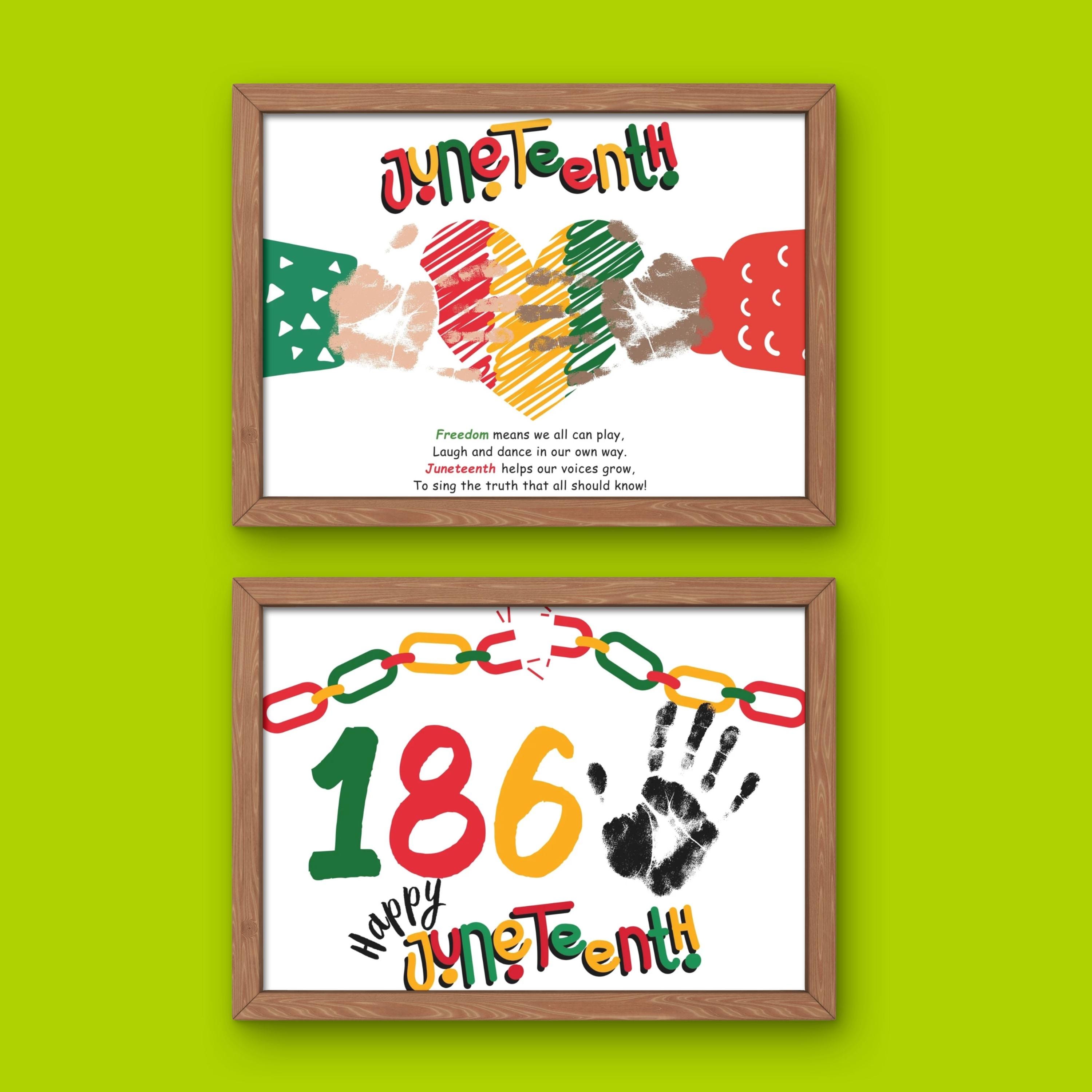 Juneteenth Handprint Art Bundle, Printable Diversity Activities ...