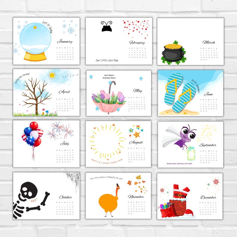 2026 Handprint & Footprint Calendar, 12 Months Memory Book, Preschool ...