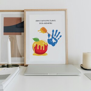 Rosh Hashanah Handprint Craft, Printable Shana Tova Handprint Art, Rosh ...