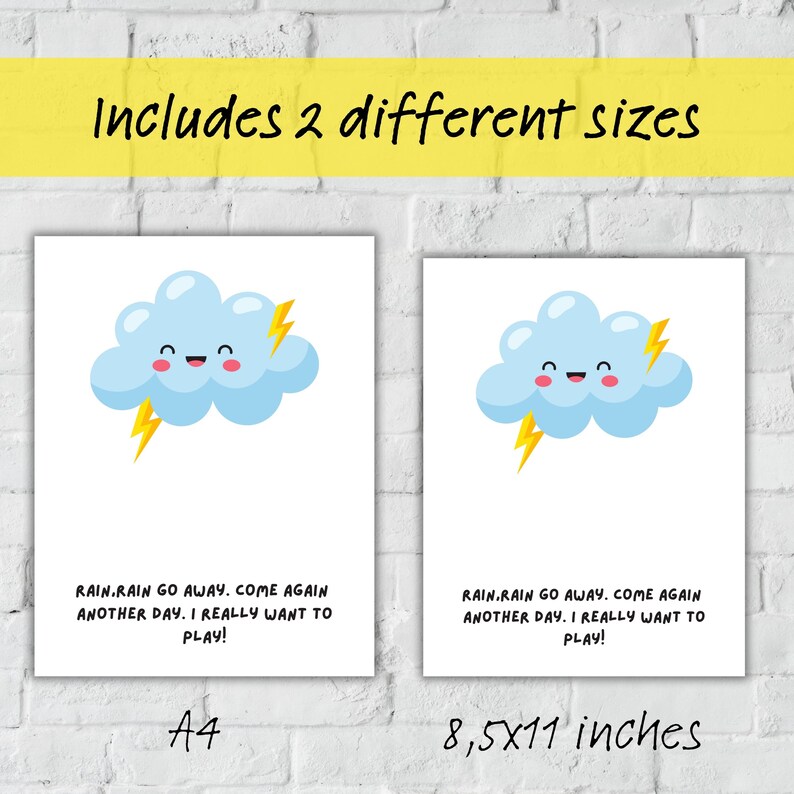 Rain, Rain Go Away, Spring Handprint Art, Weather Activity for ...