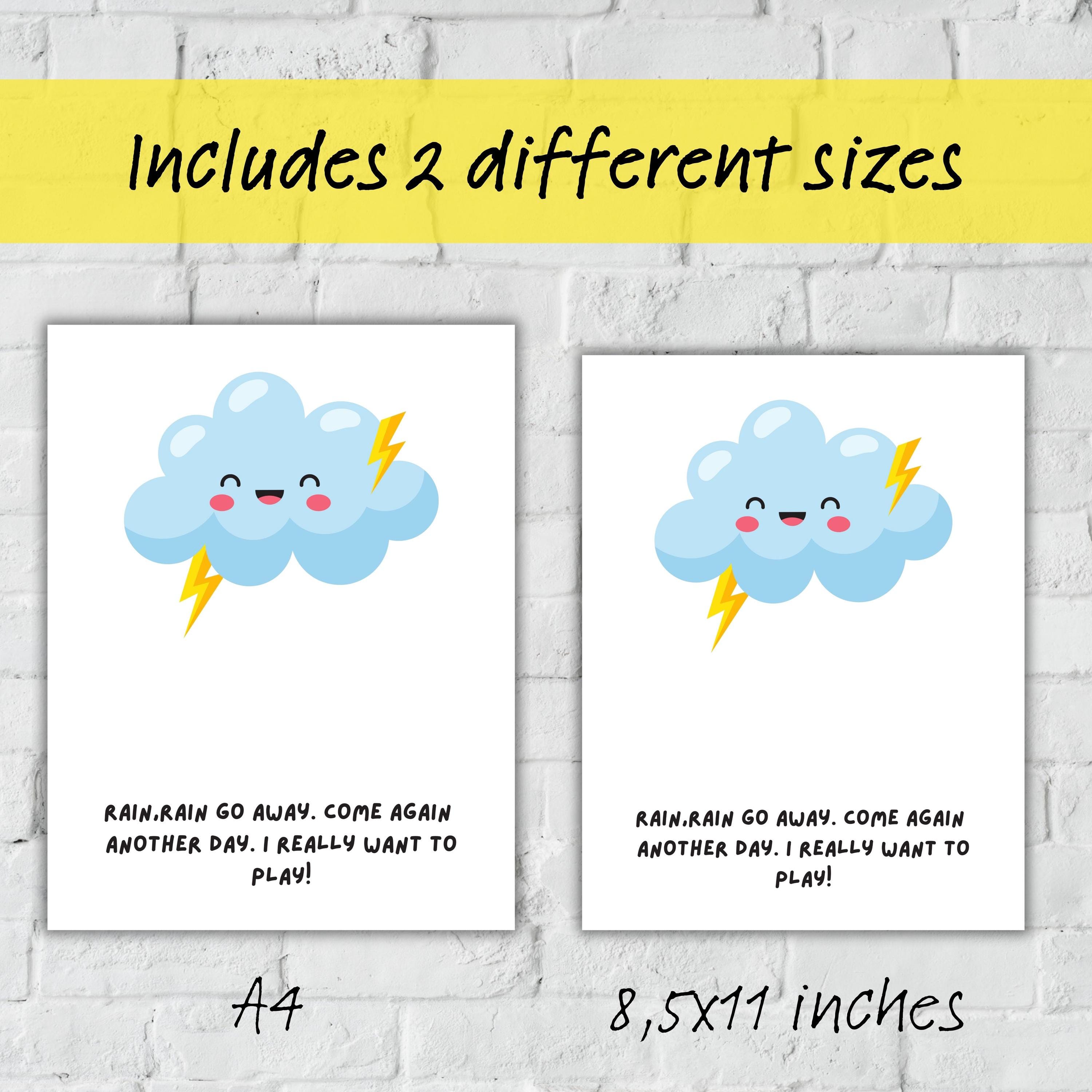 Rain, Rain Go Away, Spring Handprint Art, Weather Activity for ...