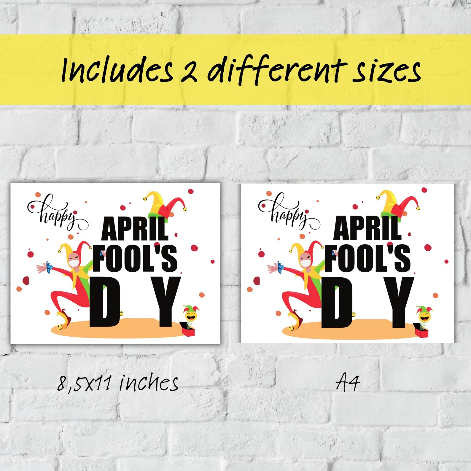 April Fools Day Handprint Art, April 1st Kids Activity, Printable April ...