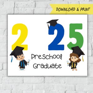 Preschool Graduation 2025, Handprint Art Craft, Pre-k Graduation Sign ...