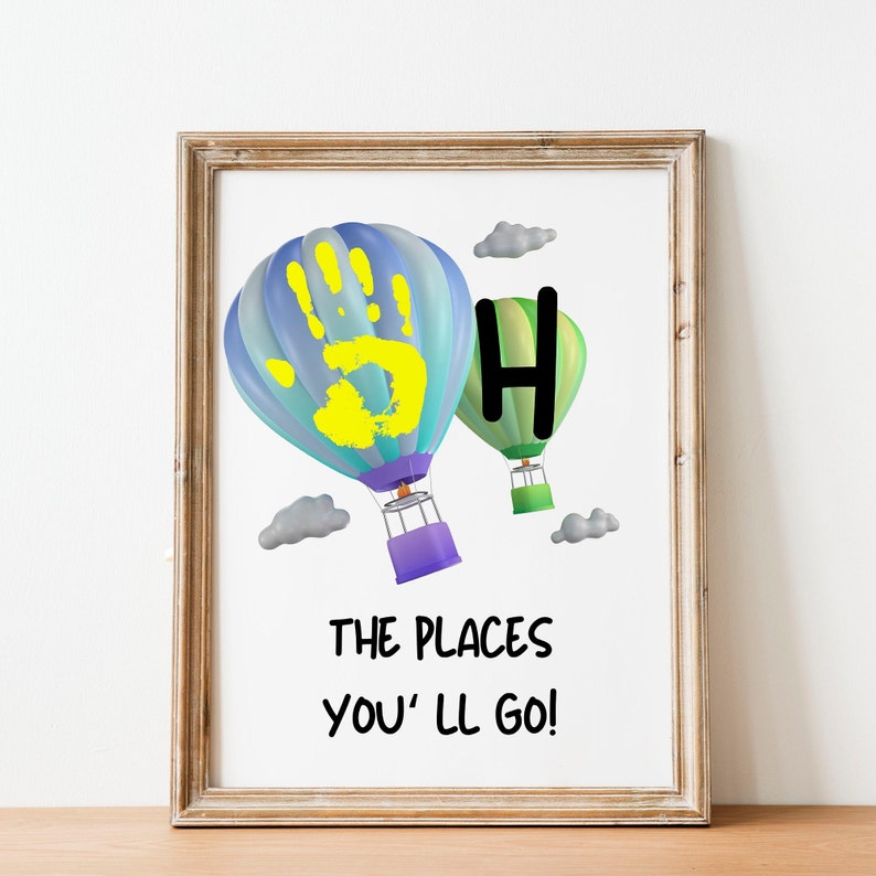Oh the Places You'll Go, Dr. Seuss Handprint Activity, Printable Kids ...