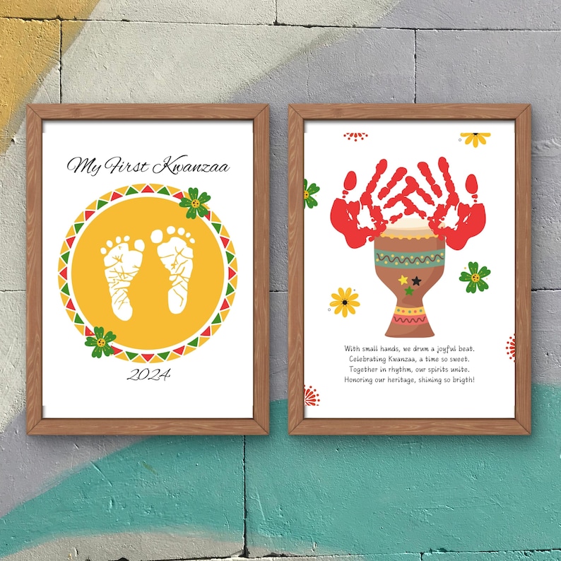 Kwanzaa Handprint Art Bundle, Printable Holiday Acitivity for Kids ...