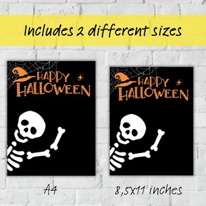 Halloween Skeleton Handprint Art, Printable Skull Craft for Kids ...