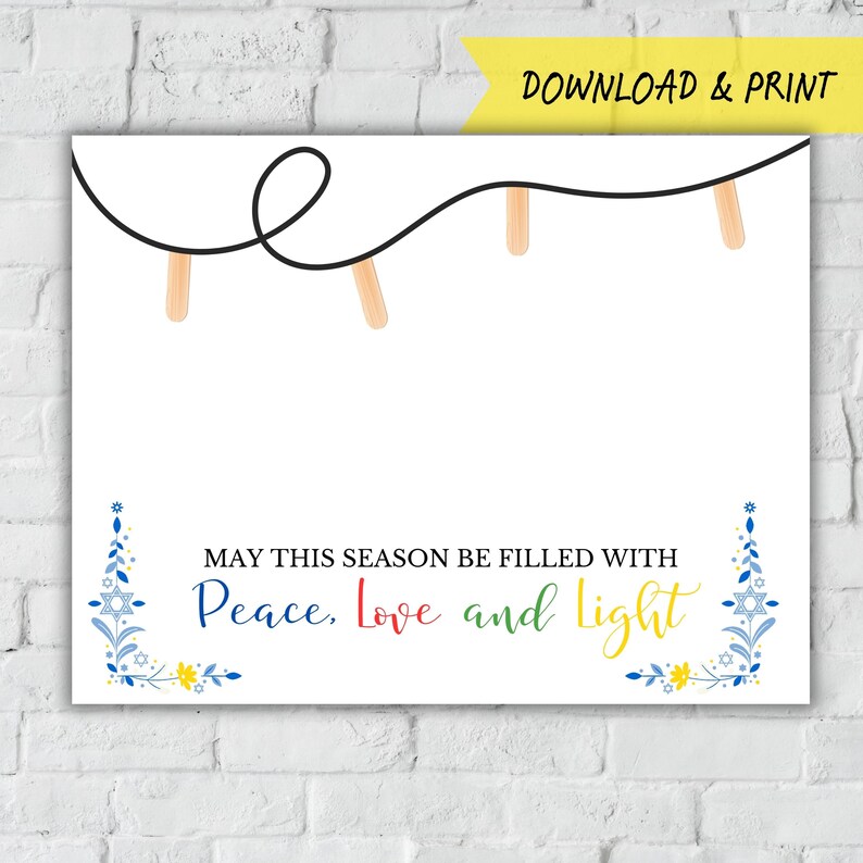 Dreidel Garland Handprint Art, Printable Hanukkah Craft, Jewish Holiday ...