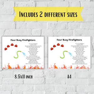 Firefighter Poem Handprint Art, Printable Fire Safety Week Craft for ...