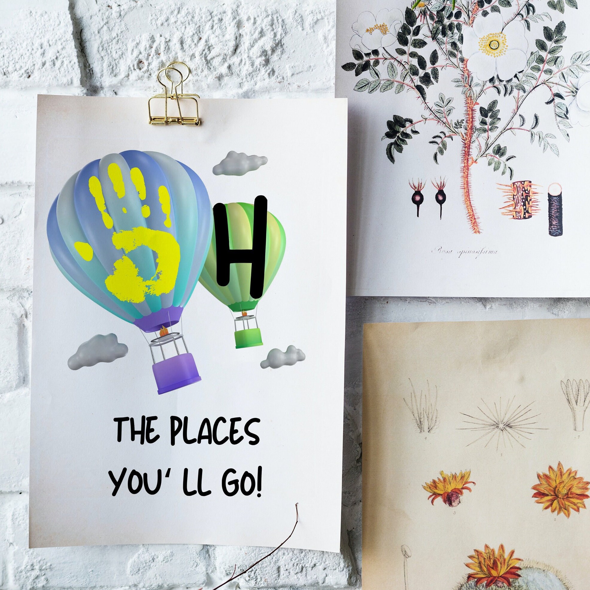 Oh the Places You'll Go, Dr. Seuss Handprint Activity, Printable Kids ...