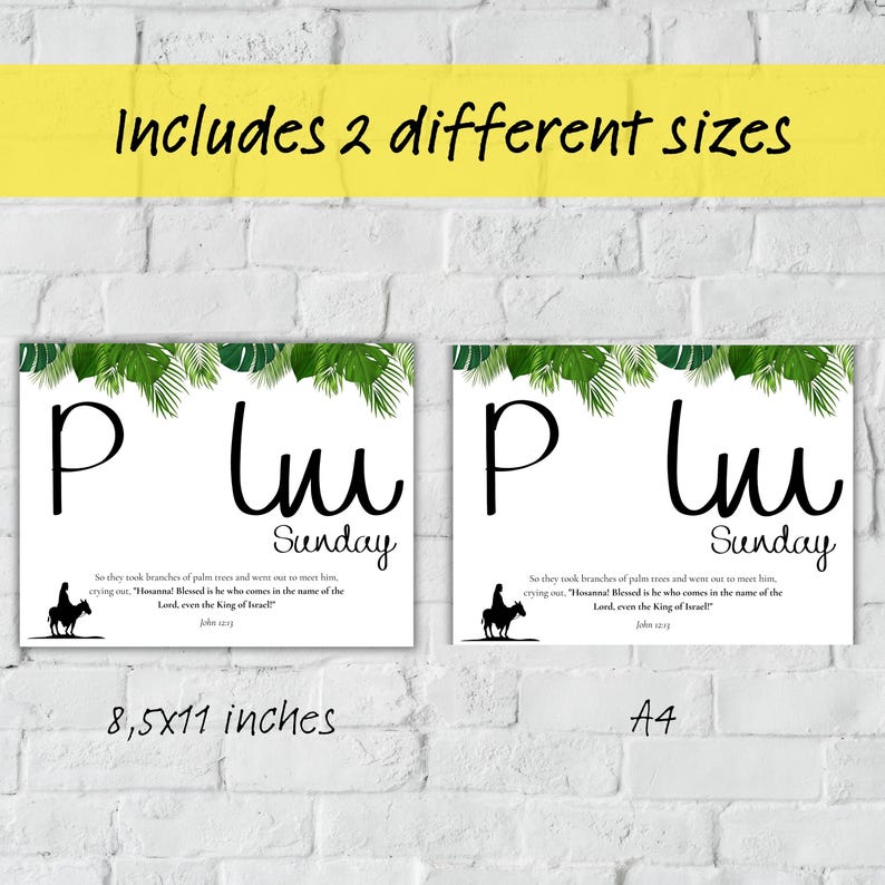 Palm Sunday Handprint Art, Easter Story Craft, Bible Activity for Kids ...