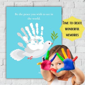 Day of Peace Handprint Art, Martin Luther King Jr Activities for Kids ...