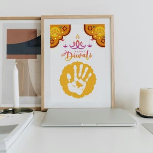 Diwali Handprint Craft for Kids, Printable Diwali Activity, Festival of ...