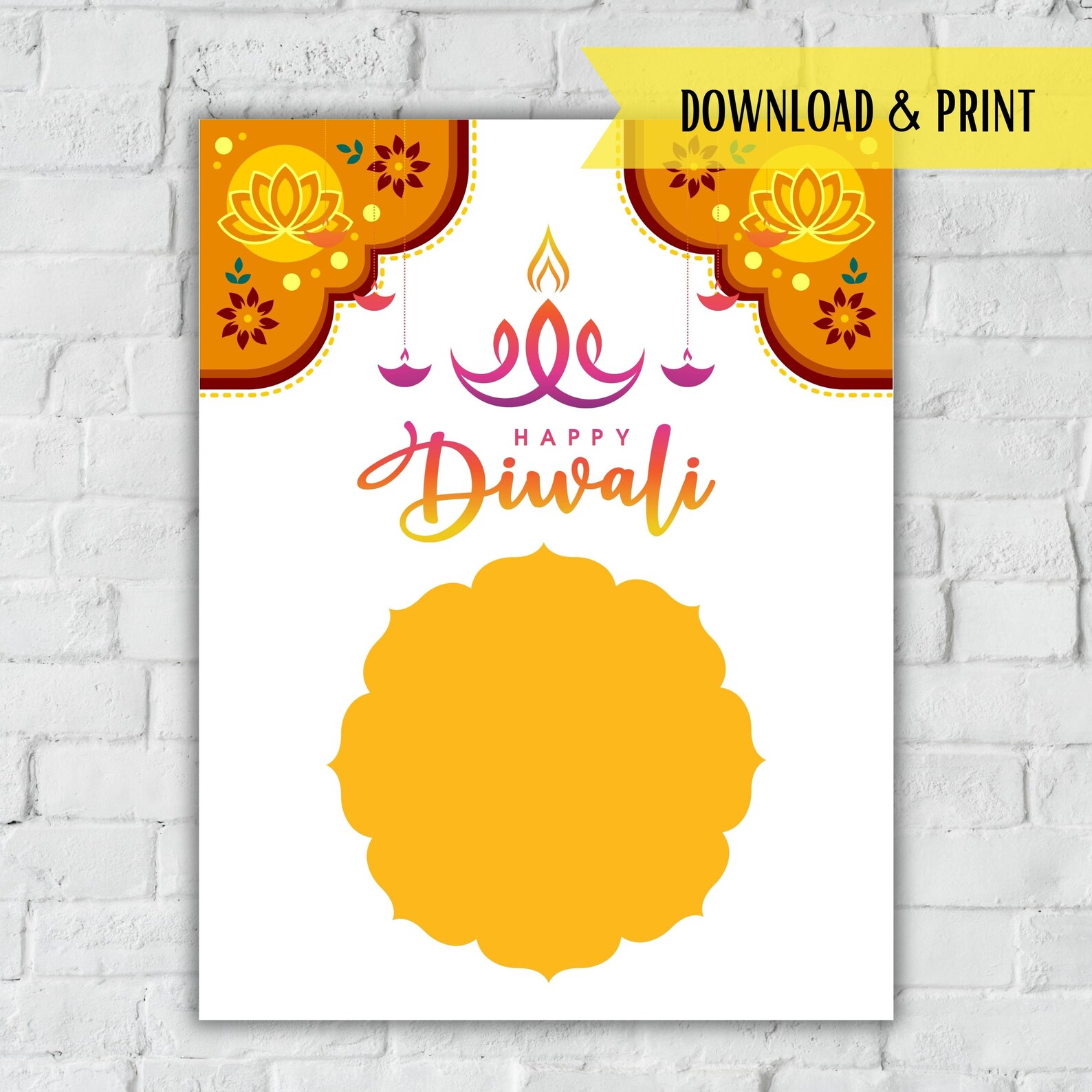 Diwali Handprint Craft for Kids, Printable Diwali Activity, Festival of ...
