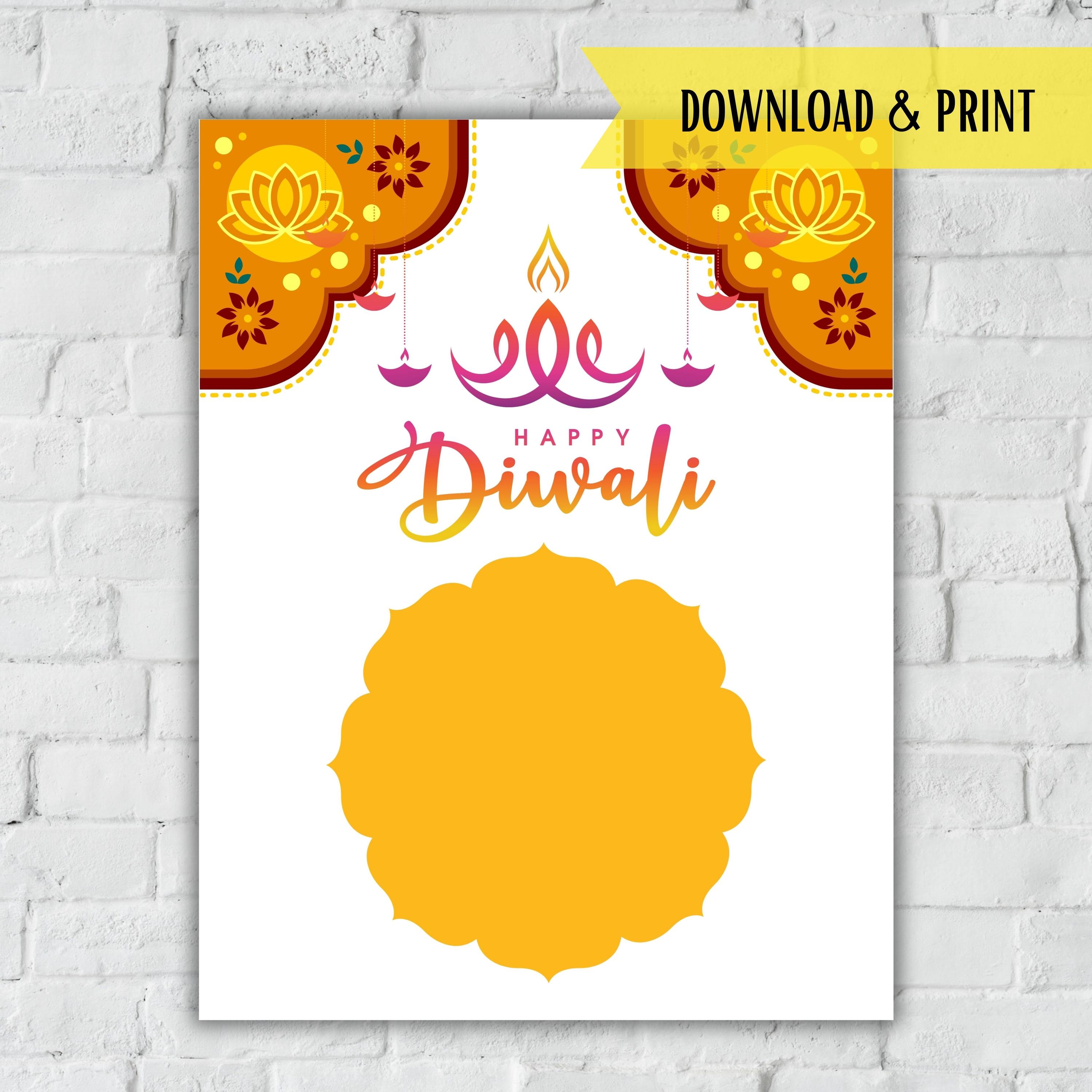 Diwali Handprint Craft for Kids, Printable Diwali Activity, Festival of ...