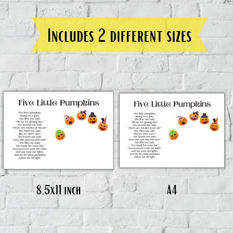 Five Little Pumpkins, Halloween Handprint Art, Printable Halloween ...