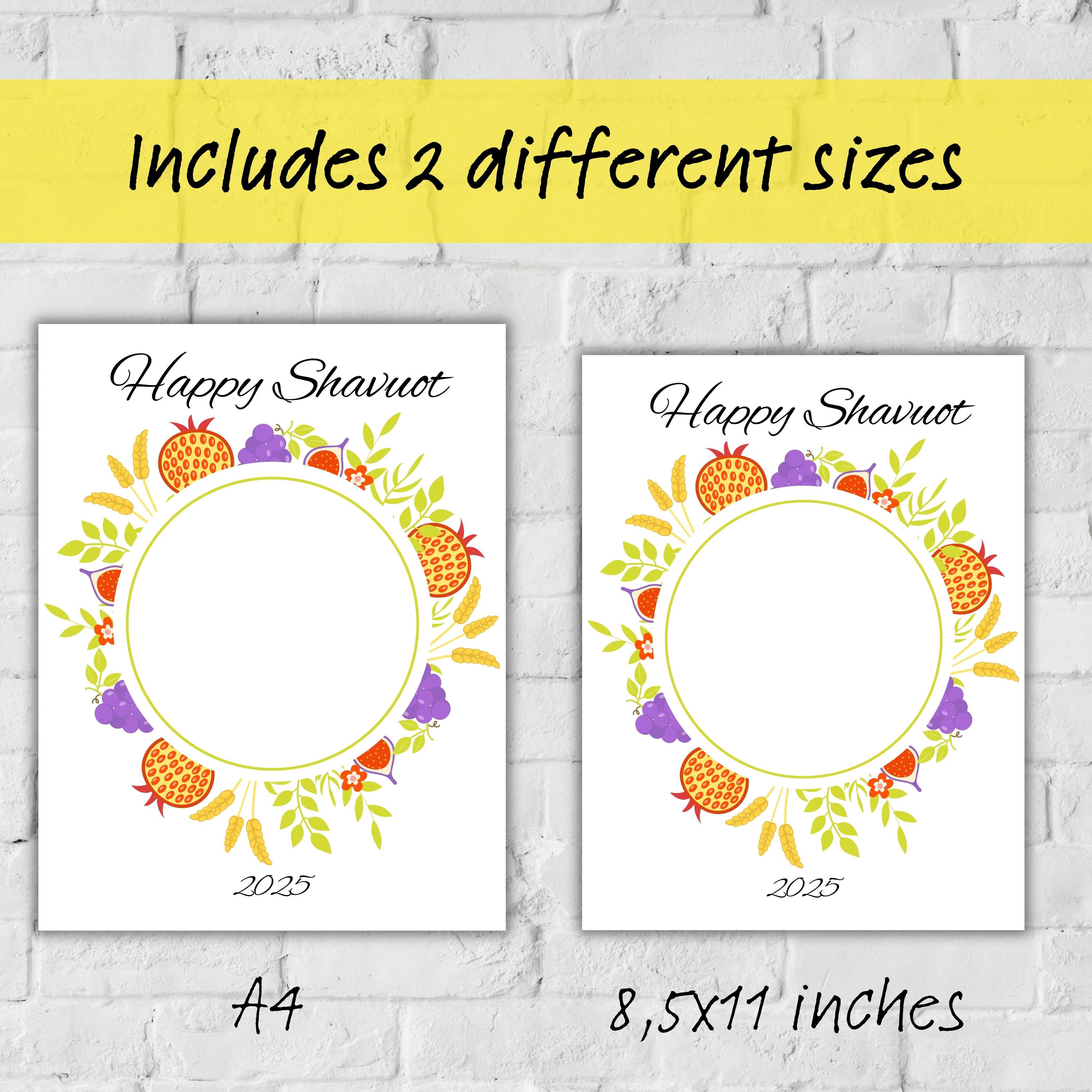 Happy Shavuot Handprint Art, Jewish Holiday Craft, DIY Shavuot Gift ...